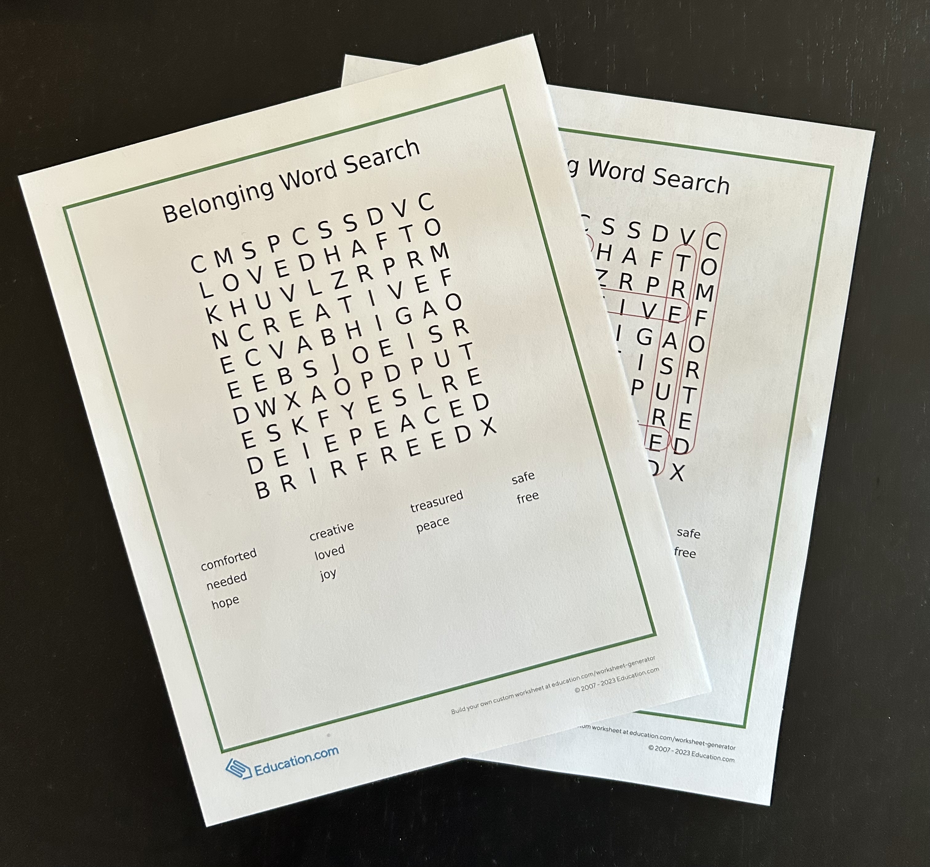 Resources – The Place Where I Belong